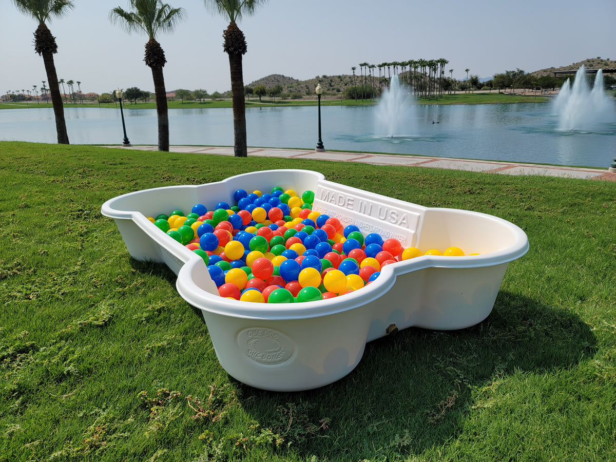 One Bone Pool and 400(QTY) 3 Inch Pit Balls Package. – Dog Pools